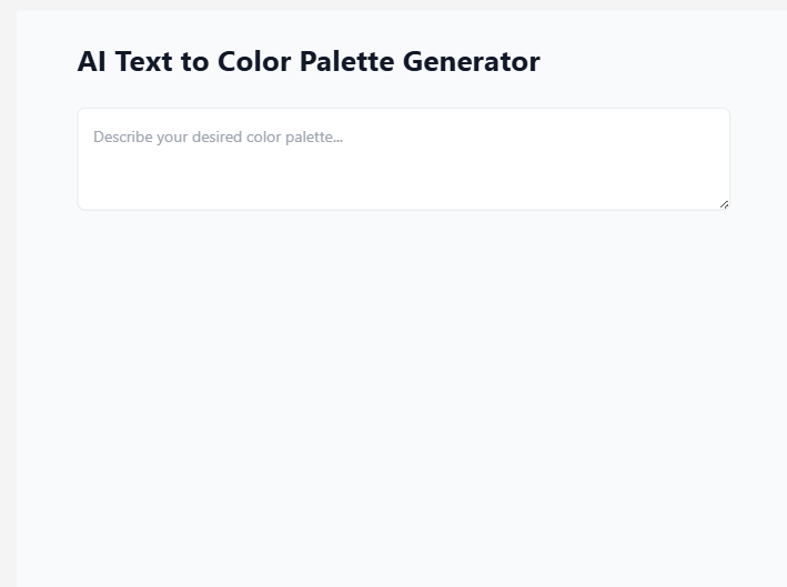 AI Text to Color Palette Generator